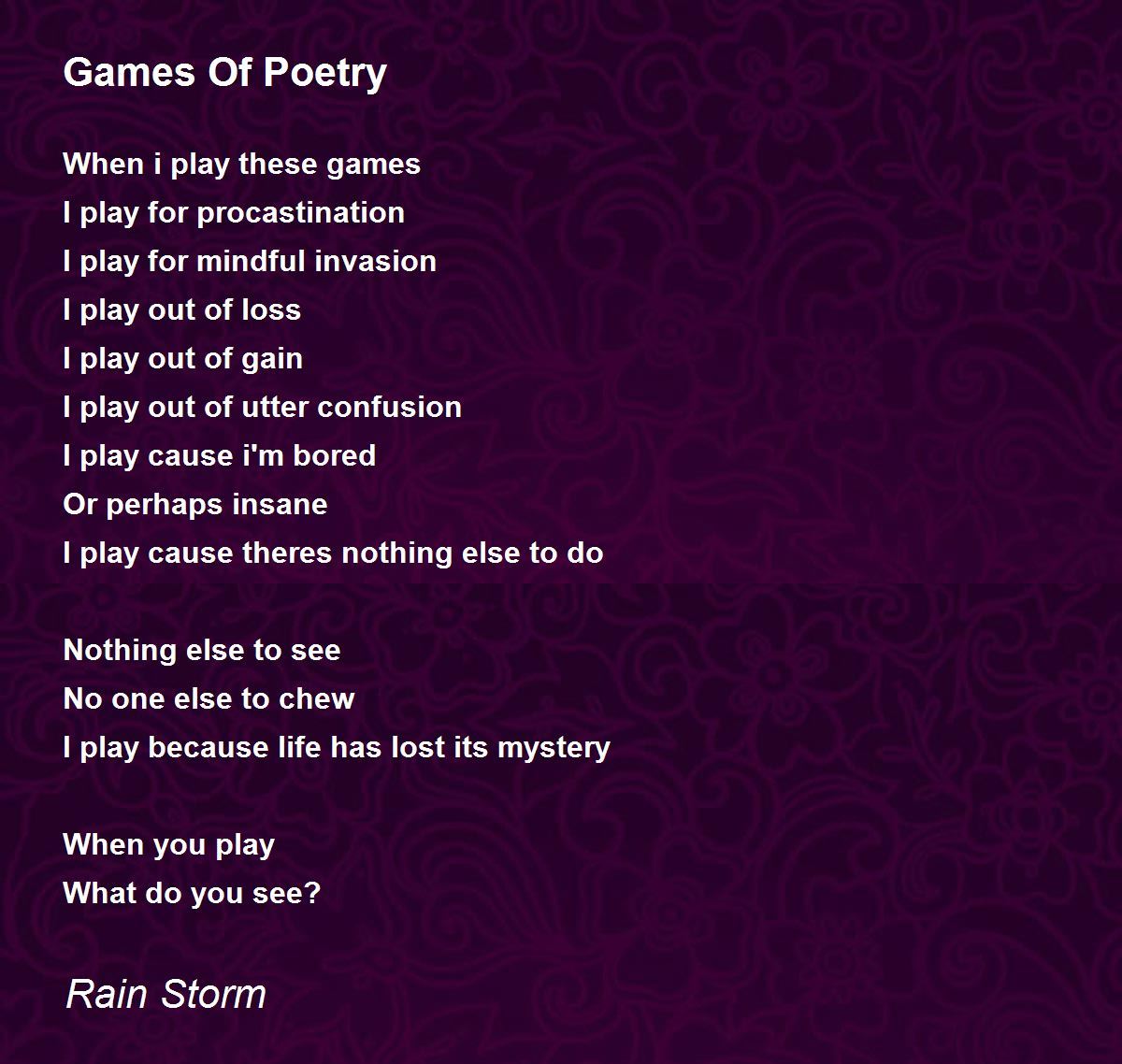 Poetry Games