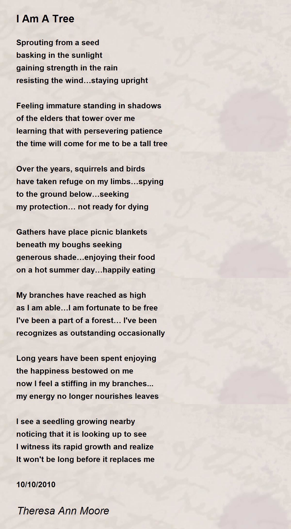 Trees Poem Lyrics at Rose Slaughter blog