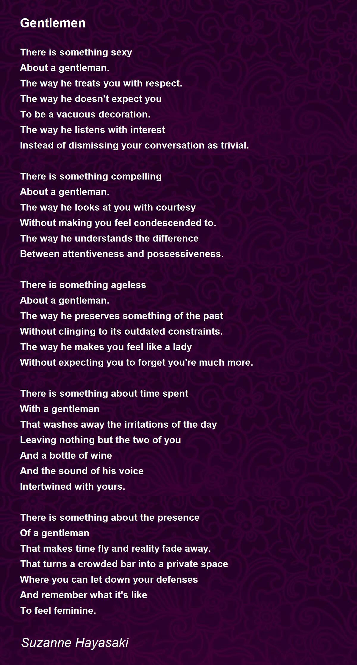 Gentlemen Quotes And Poems