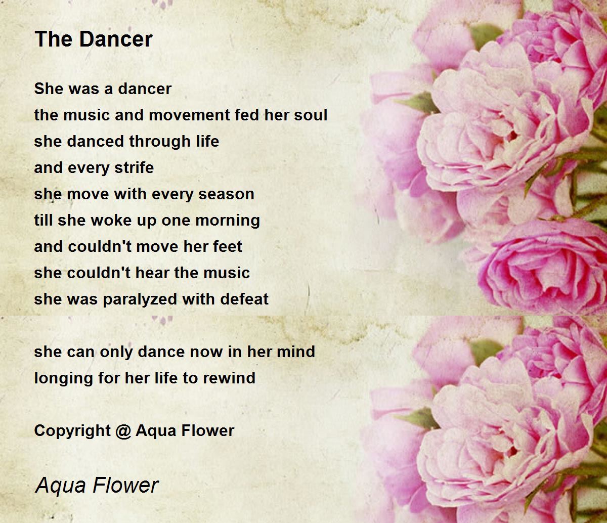 The Dancer by Aqua Flower - The Dancer Poem