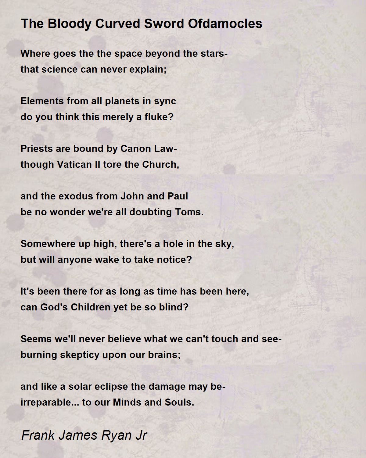 Bloody Sad Poems