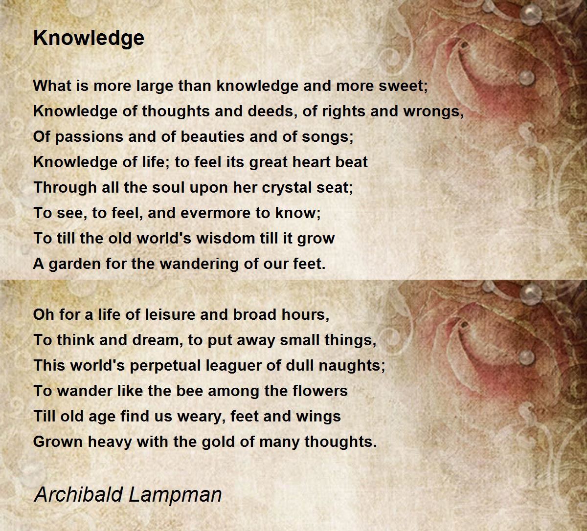 Knowledge Poems Quotes