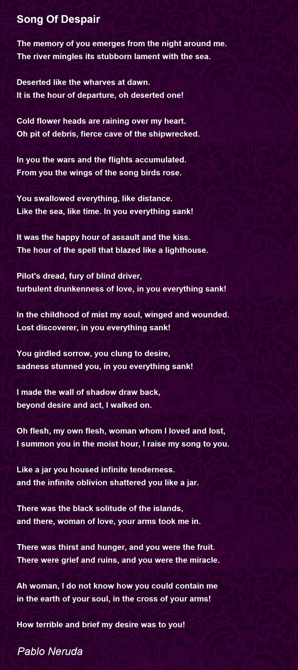 Song Of Despair Quotes