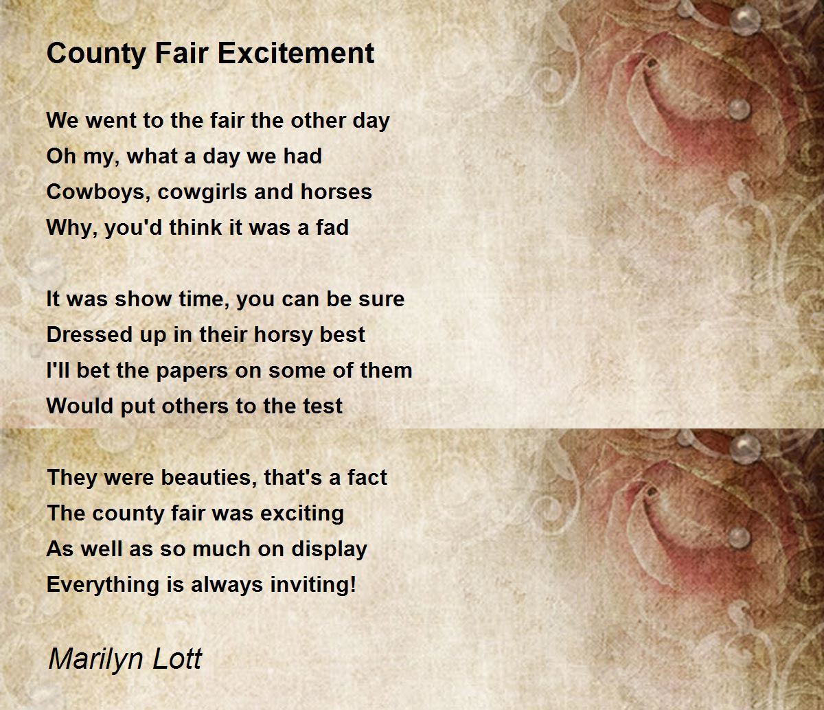 County Fair Excitement - County Fair Excitement Poem by Marilyn Lott