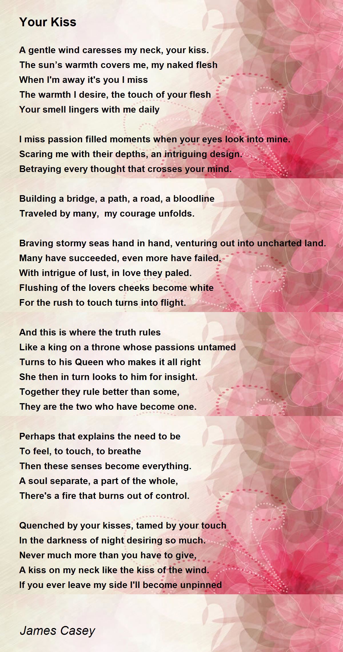 Kiss Me Poems Quotes