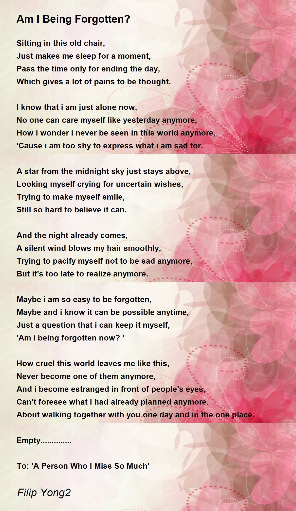 Poems About Being Forgotten