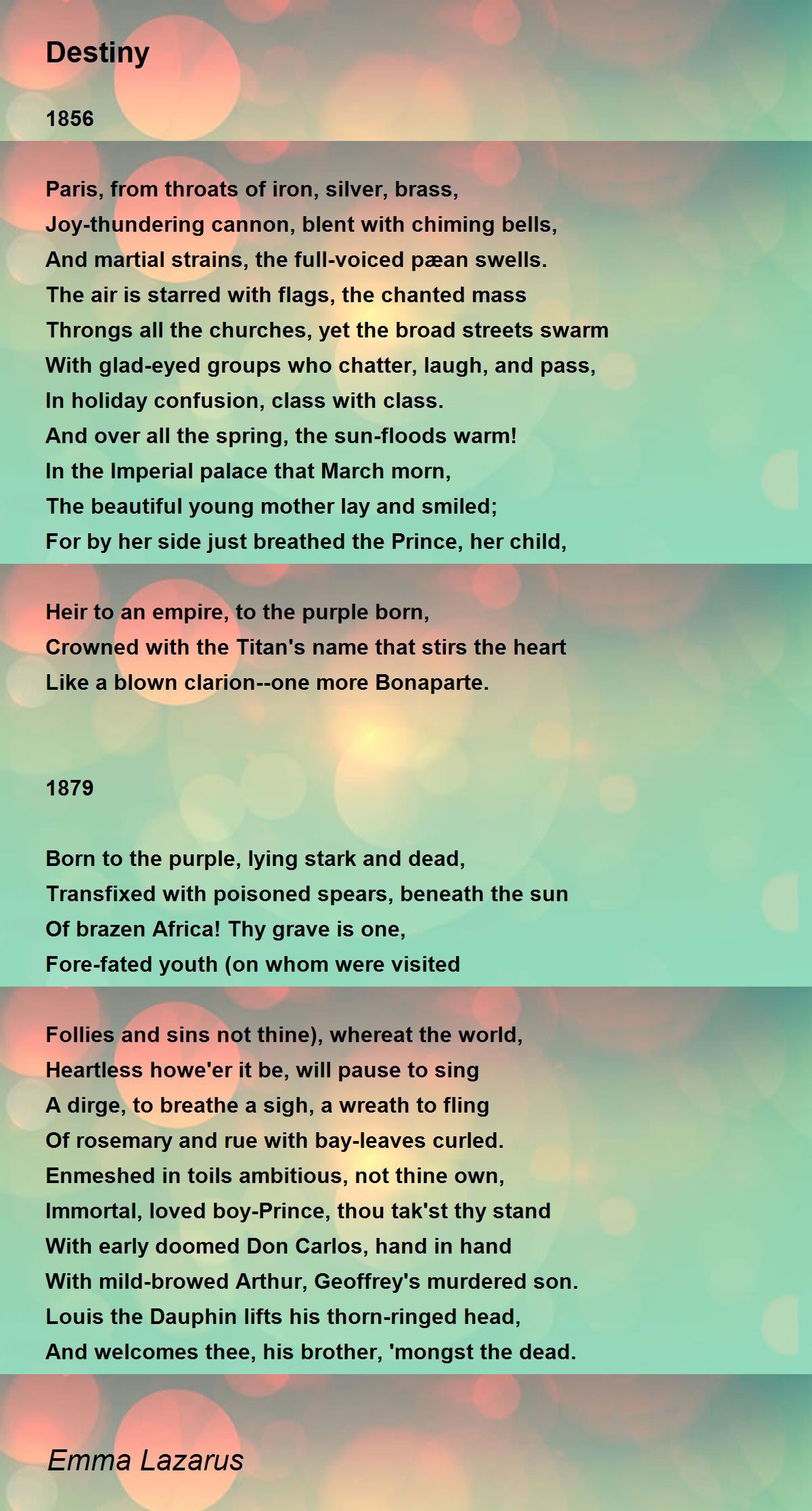 Embrace Your Destiny Poem