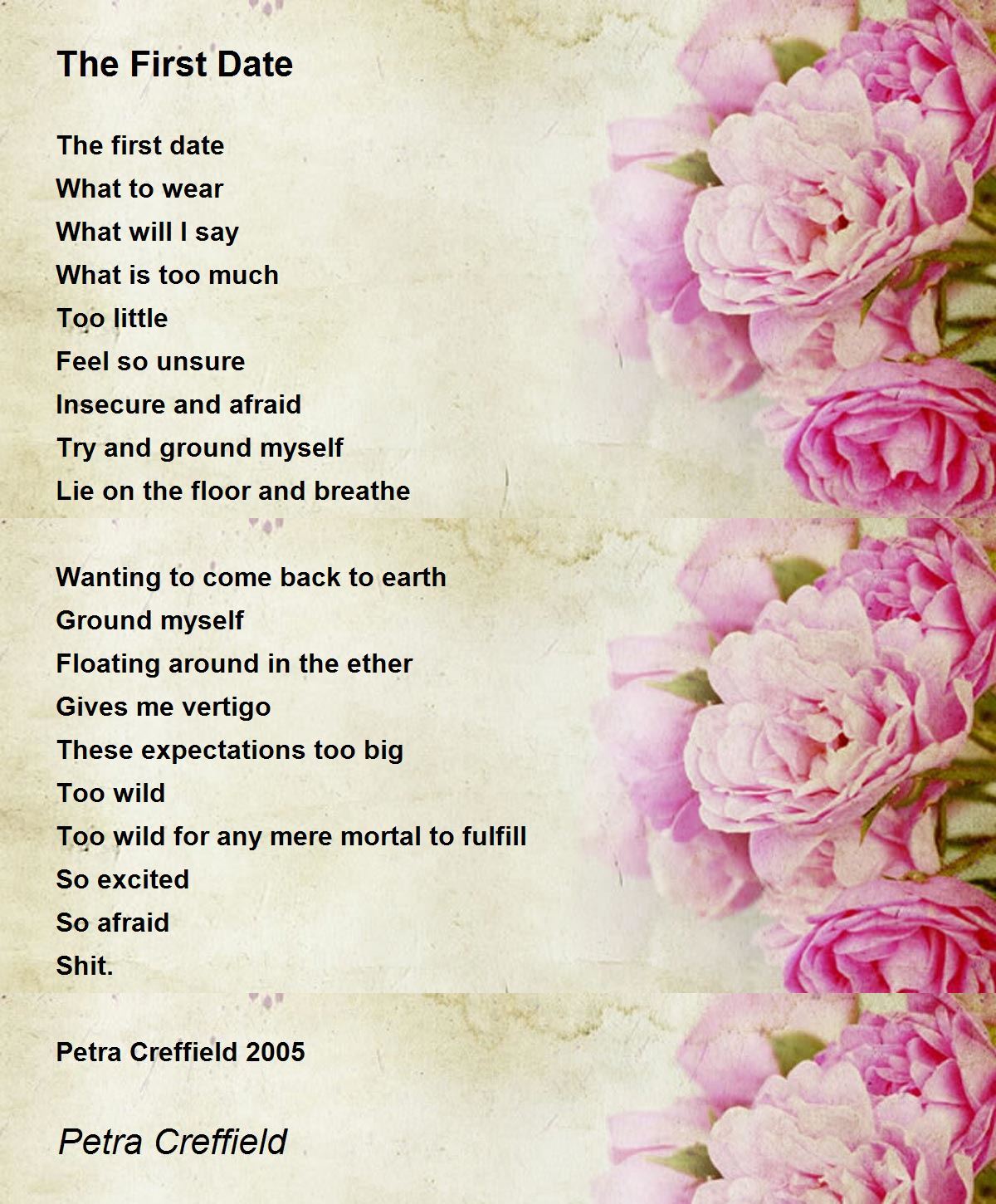 The First Date - The First Date Poem by Petra Creffield