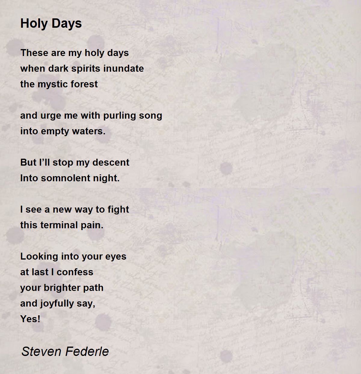 Poems For Holy Week