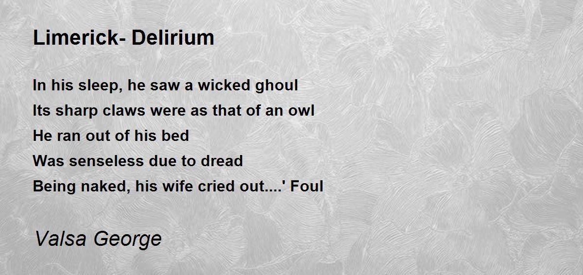 Limerick Poems That Rhyme