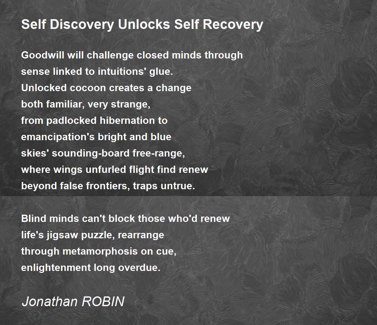 Self Discovery Unlocks Self Recovery - Self Discovery Unlocks Self ...
