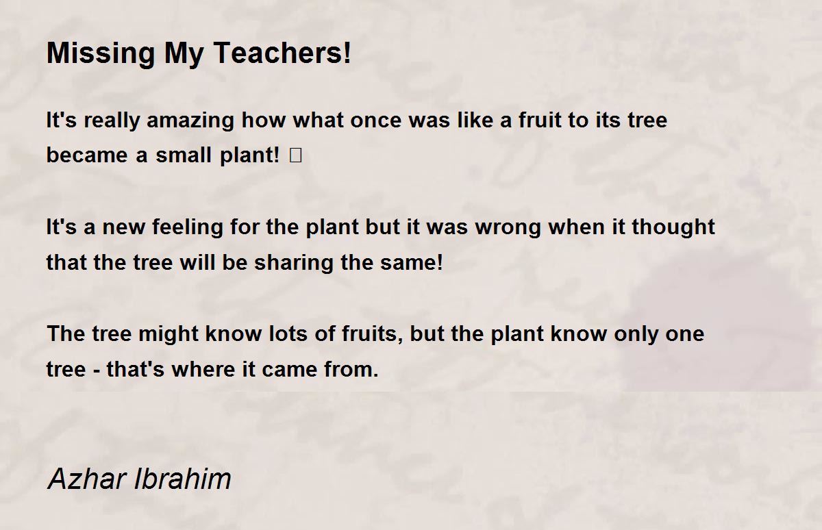 Missing Teacher Quotes