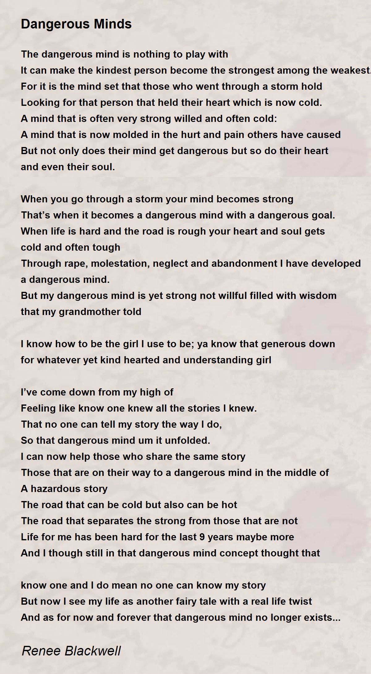 Dangerous Poem Quotes