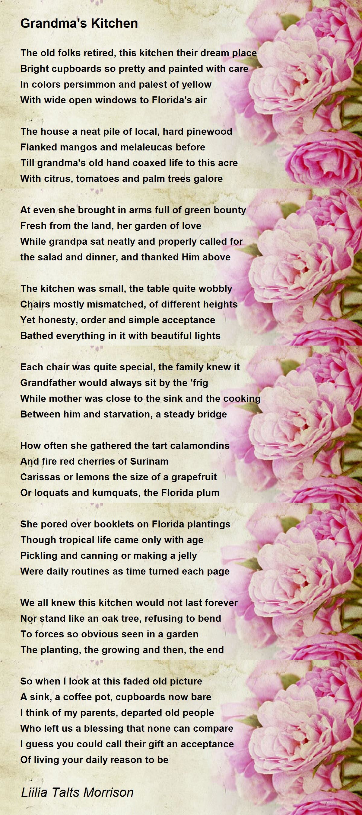 Poem About The Kitchen