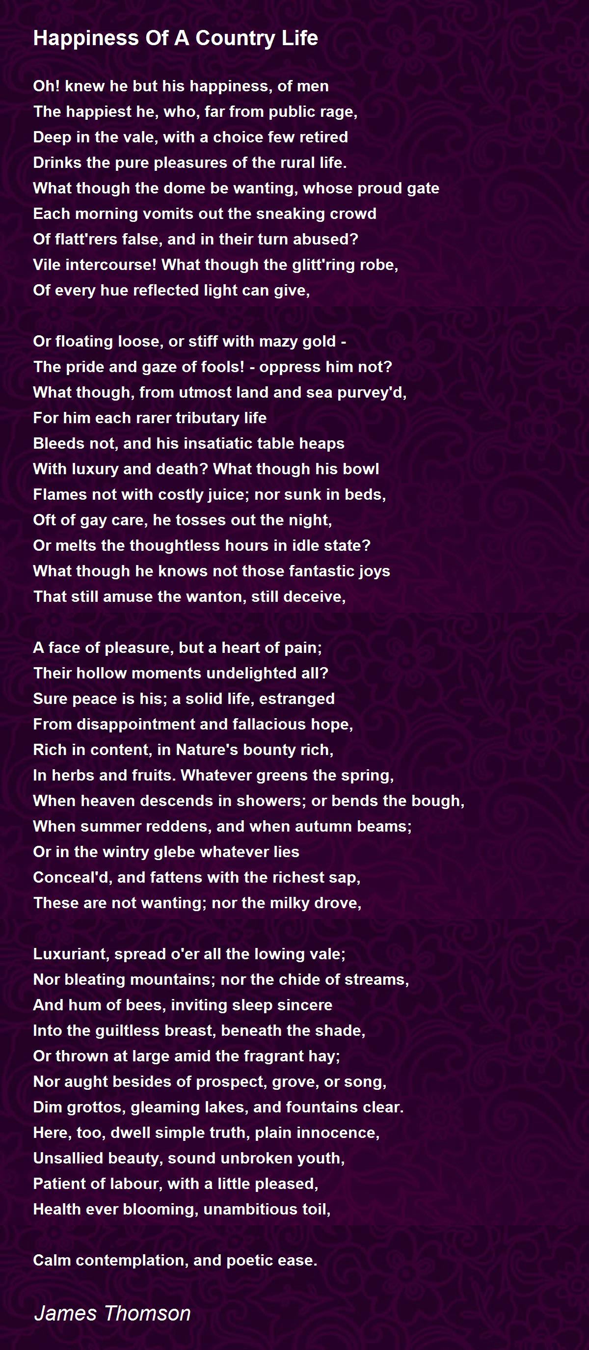 Poems About Country Life