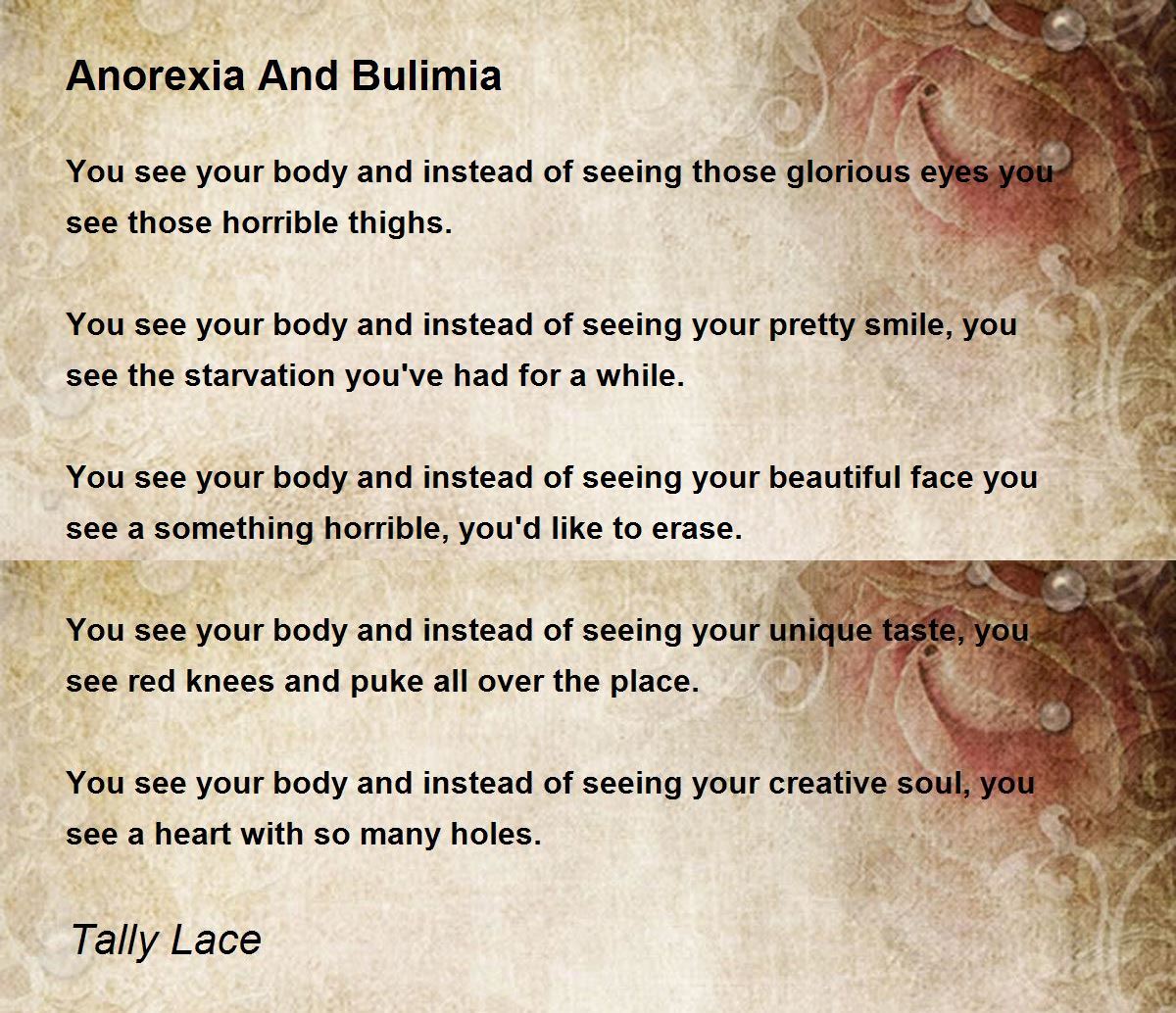 Bulimia Poems Quotes