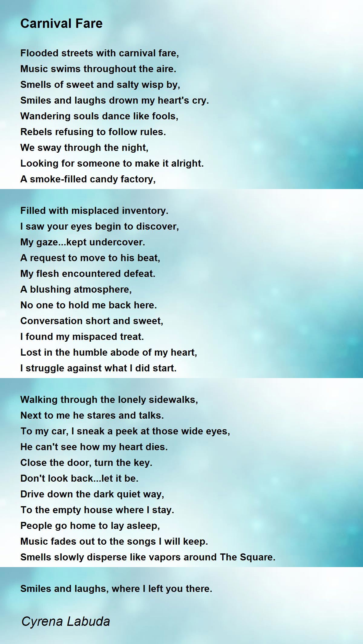 Carnival Poems Quotes