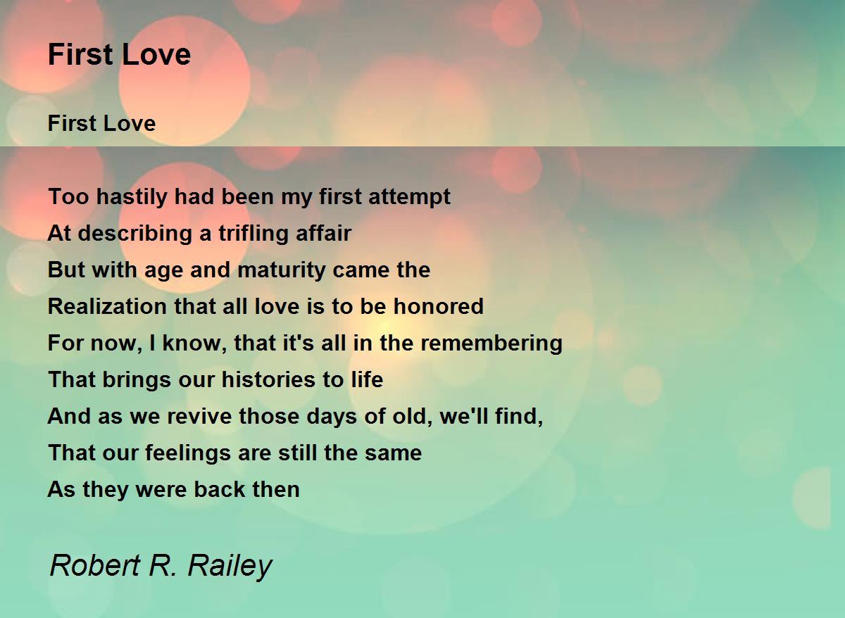 Poems About Love First