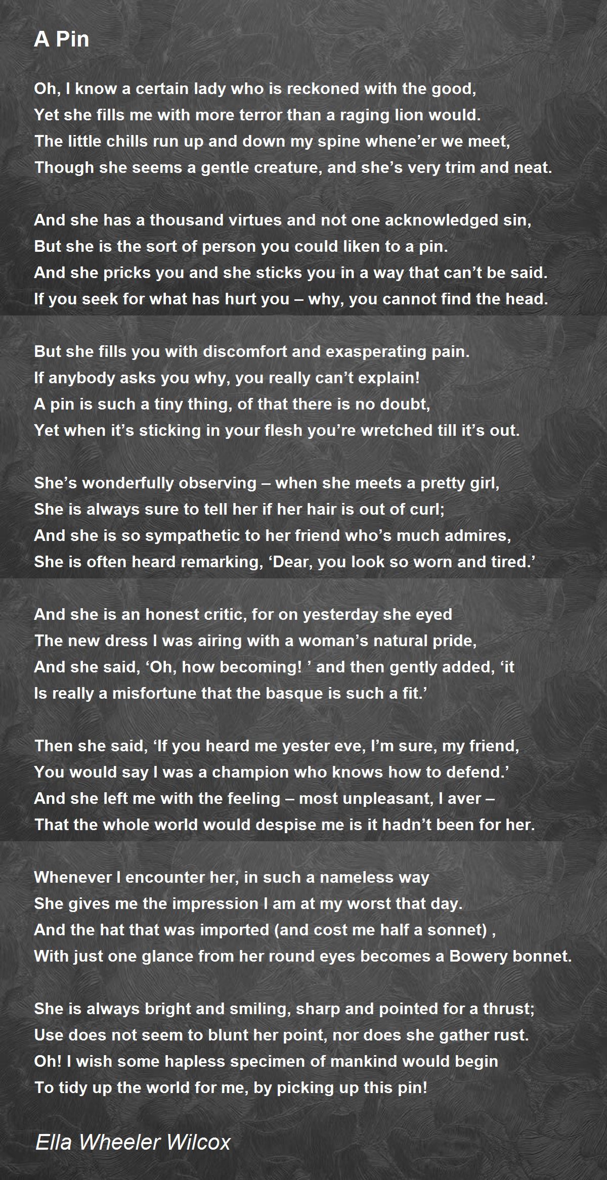 Is It Well Poem By Ella Wheeler Wilcox Poem Hunter