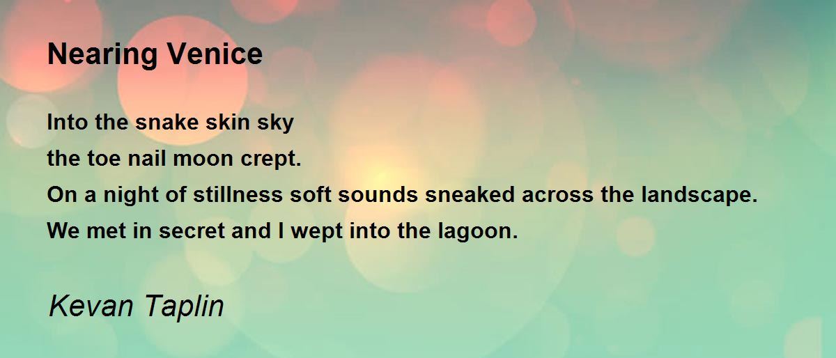 Venice Twilight Analysis Of Poems