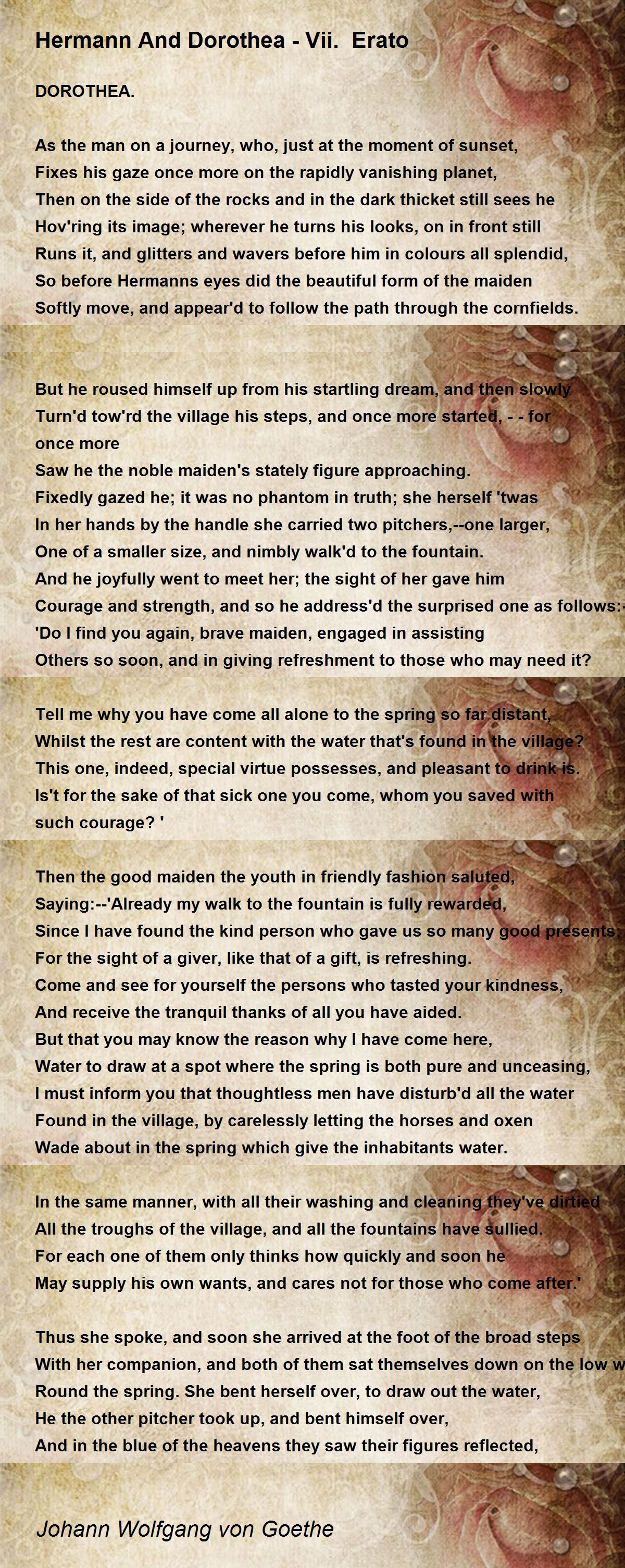 Hermann And Dorothea Quotes