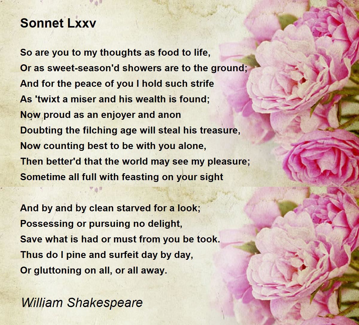 😂 Shakespeare sonnet 75. Read the lines from Spenser’s 75.” Vain man ...