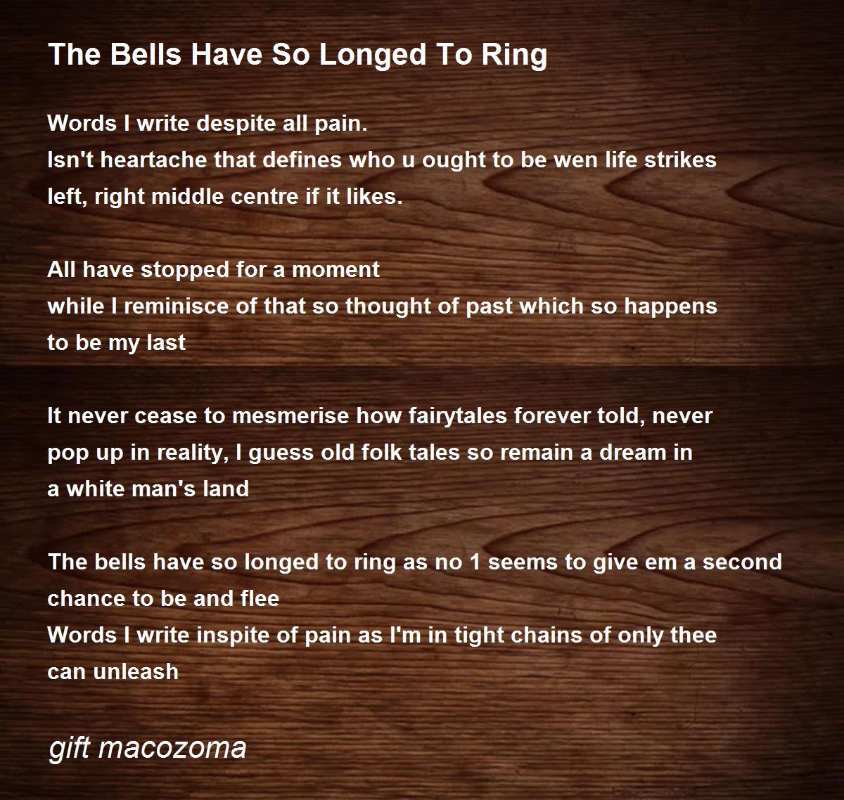 The Bells Have So Longed To Ring by gift macozoma - The Bells Have So ...