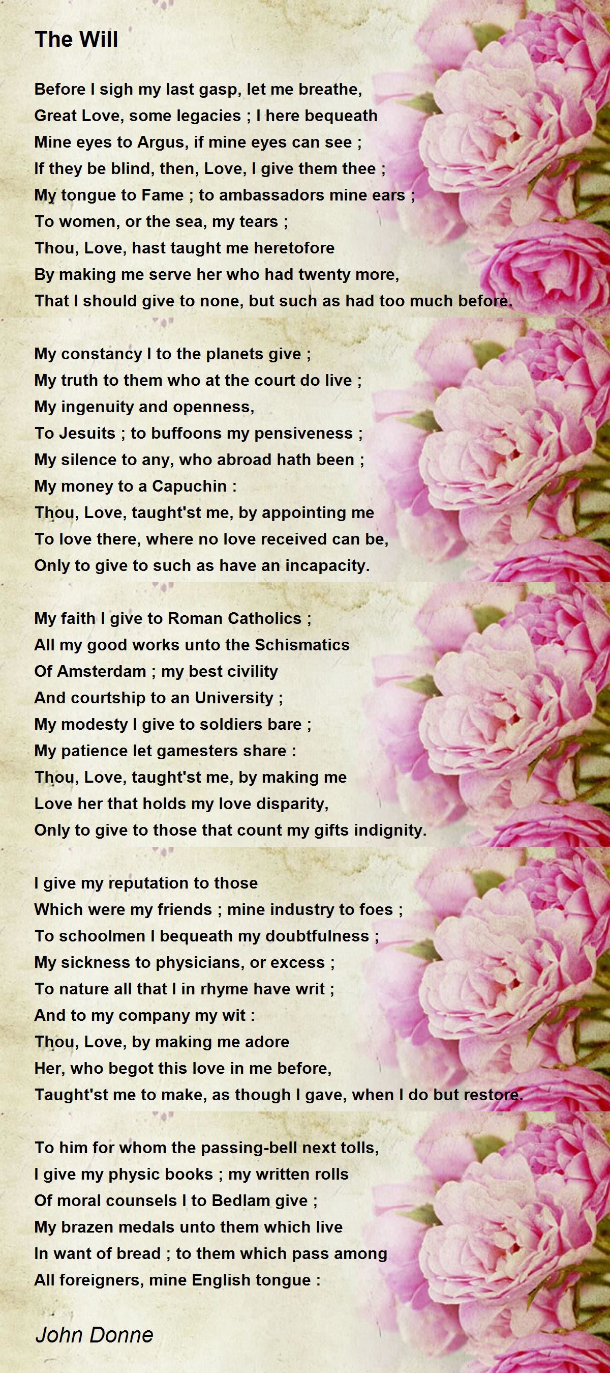 Ode Poem By John Donne Poem Hunter