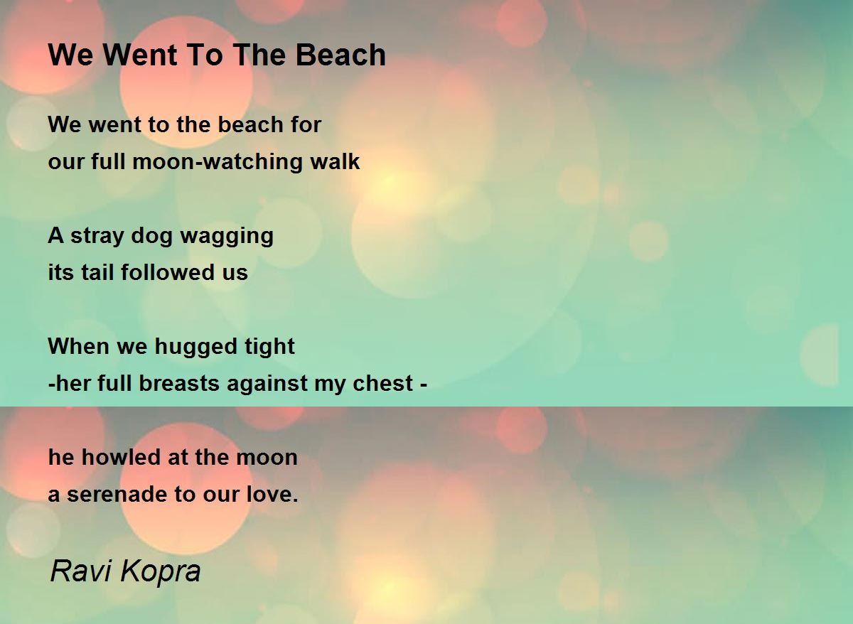 We Went To The Beach - We Went To The Beach Poem by Ravi Kopra