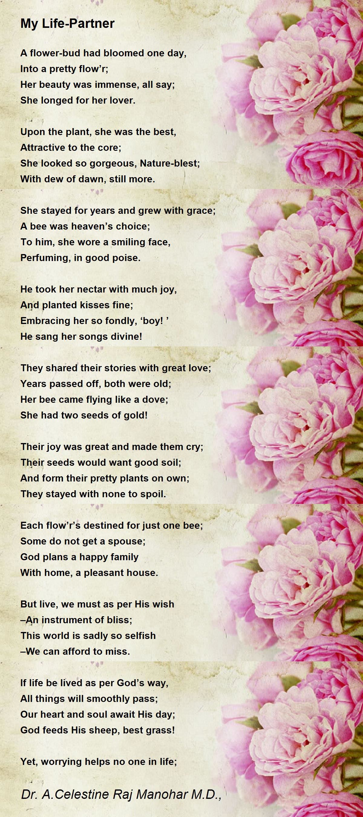 My Life-Partner by Dr John Celes - My Life-Partner Poem