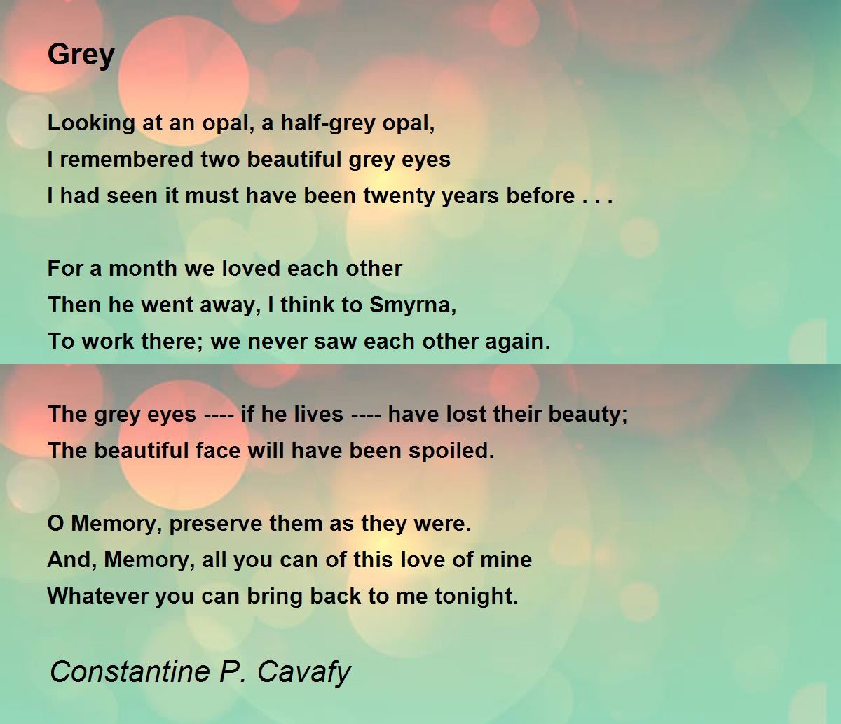 Grey Poem By Constantine Cavafy, 44% OFF | brunofuga.adv.br