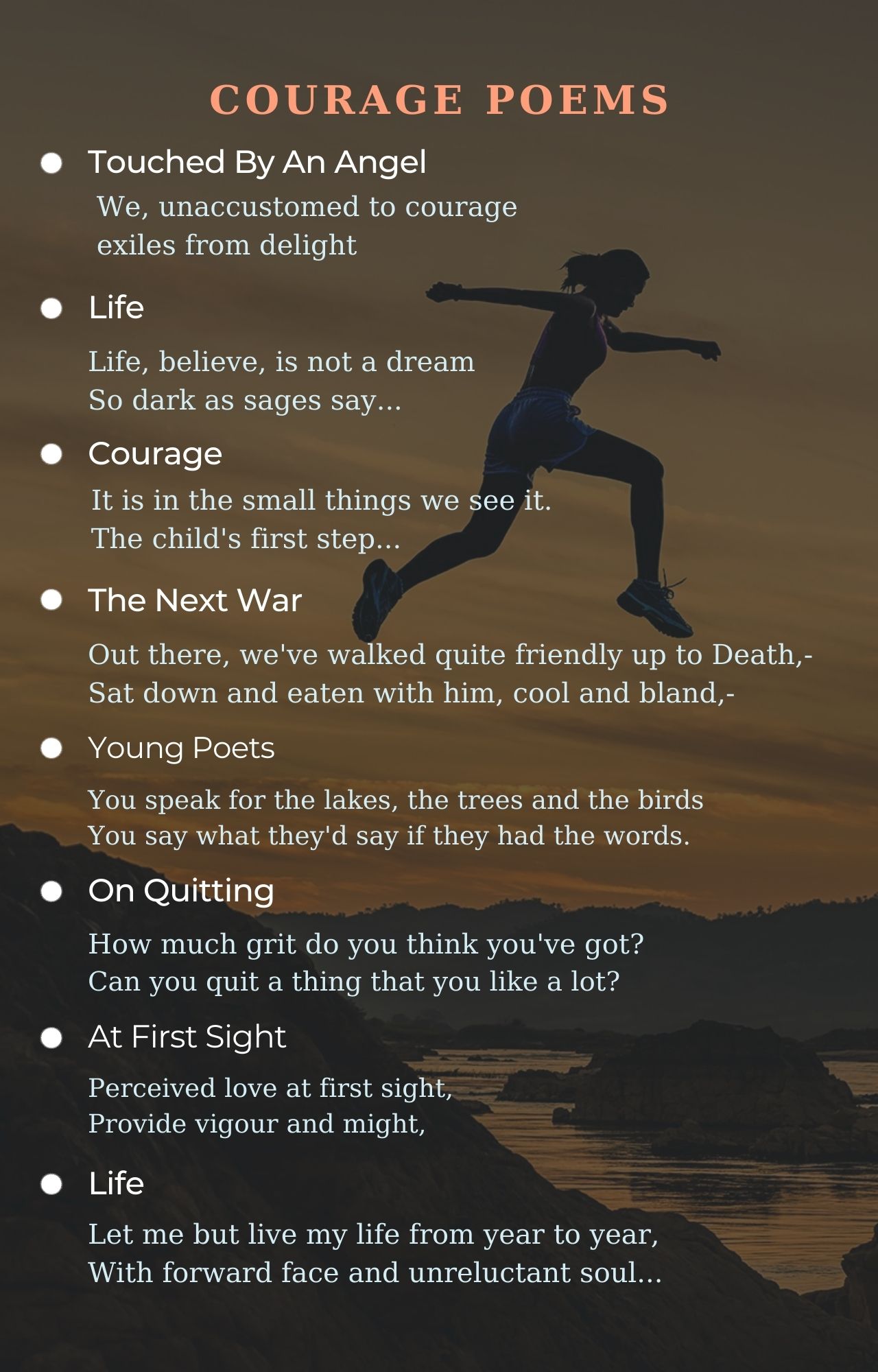 Short Poems About Courage Short Poems About Courage