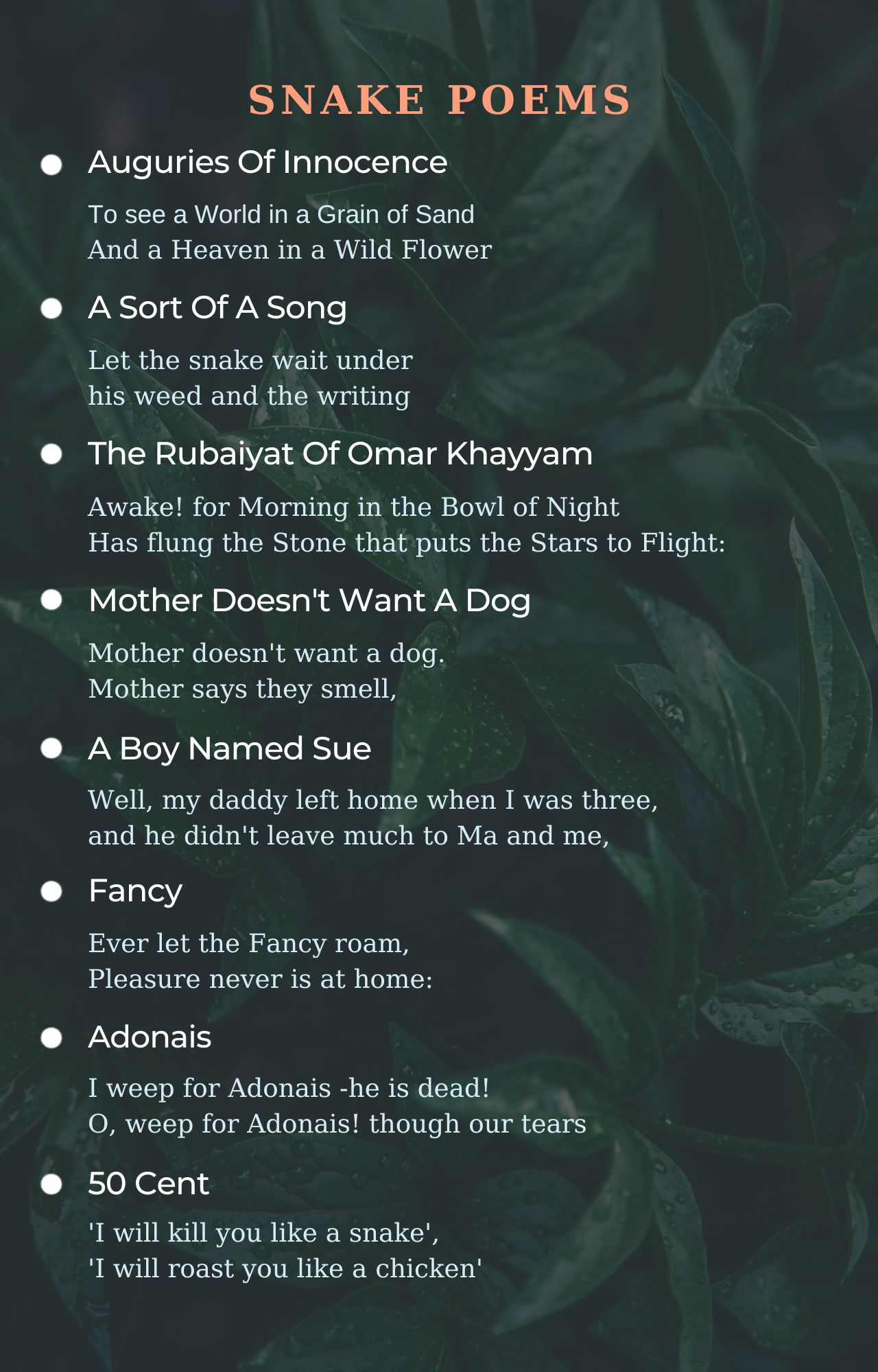 Snake Poems Best Poems For Snake Snake Poems Best Poems For Snake